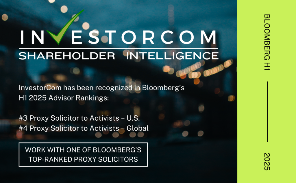 INVESTORCOM HAS BEEN RECOGNIZED IN BLOOMBERG'S H1 2025 ADVISOR RANKINGS ...